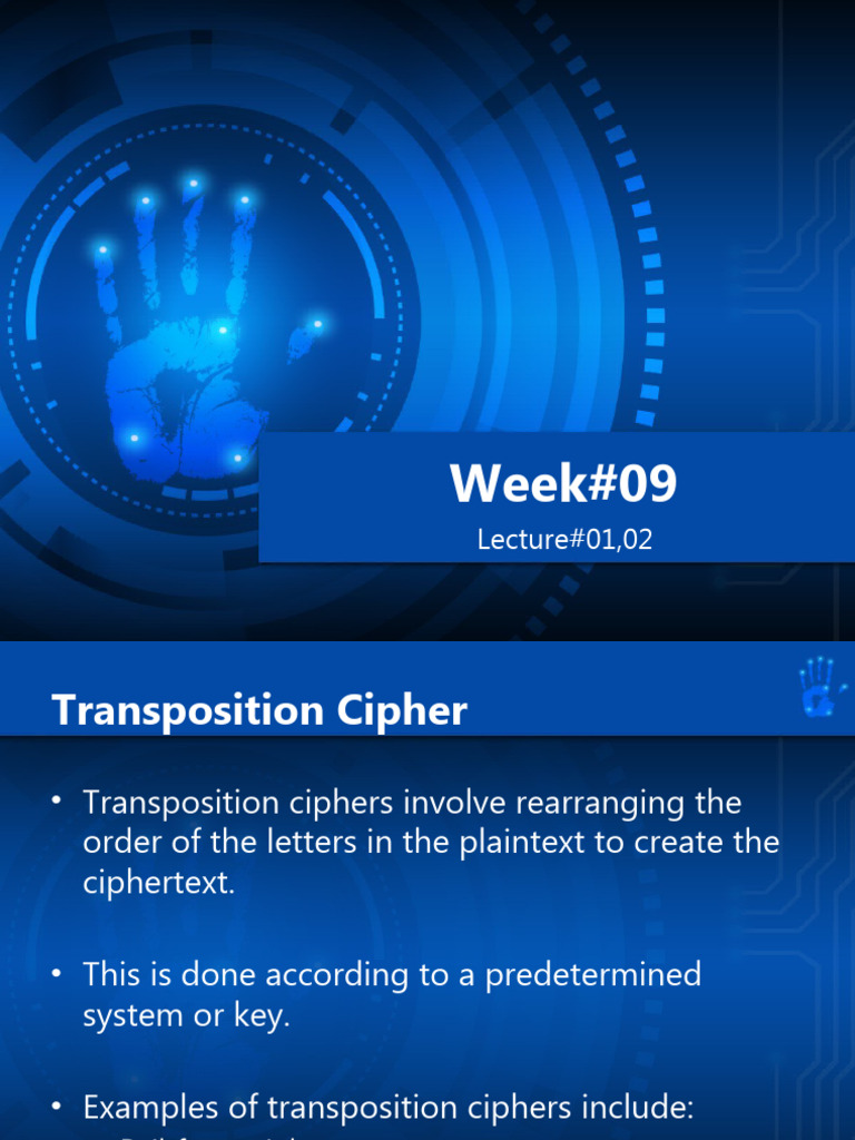Week#09 Lecture#01,02 | PDF | Cipher | Encryption