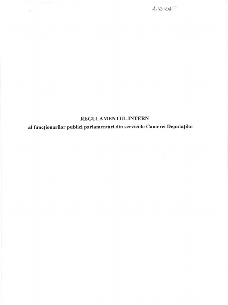 Regulamentul Intern | PDF