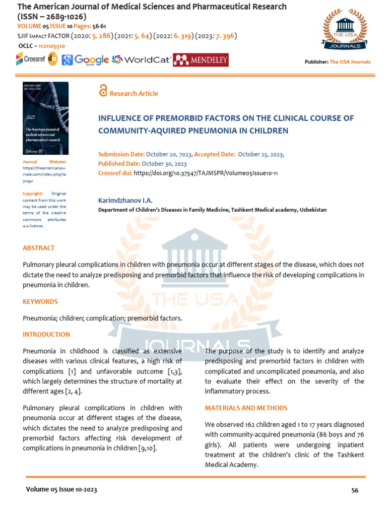 11 56 61 Tajmspr (S.P.) Influence+of+premorbid+factors+on+the+clinical ...