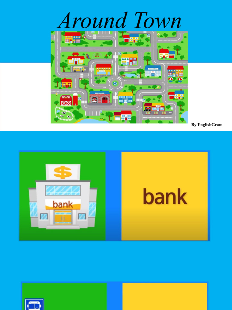 Super Minds 3 Unit 4 Around Town Vocabulary Flashcards - 130451 | PDF