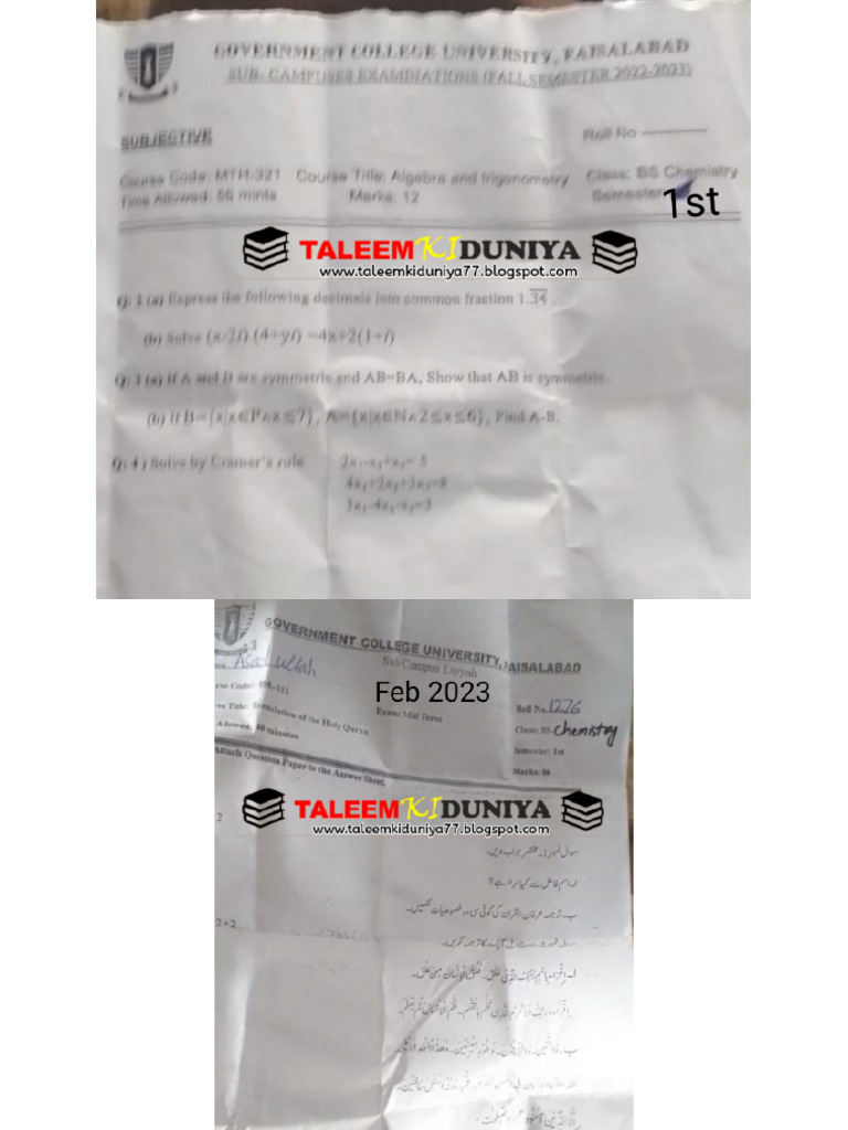 Bs Chemistry 1st Semester Presentation | PDF