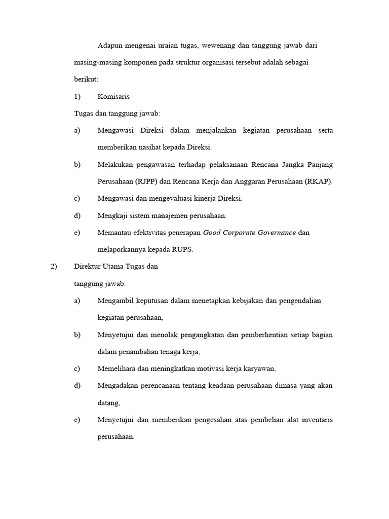 Adapun Mengenai Uraian Tugas | PDF | Karier & Perkembangan | Bisnis
