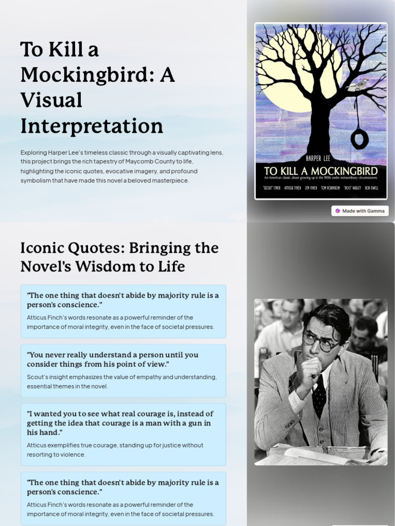 To Kill A Mockingbird A Visual Interpretation | PDF | To Kill A Mockingbird