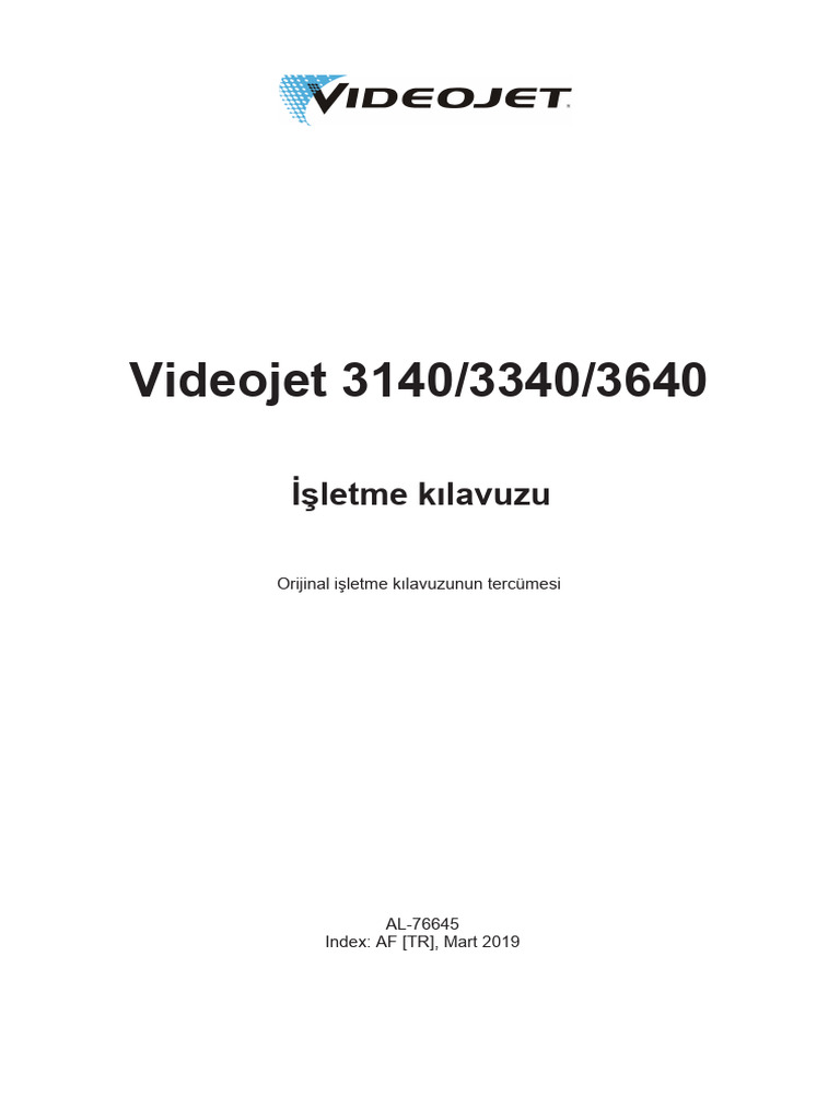 Af Manual Videojet 3140 3340 3640 TR | PDF