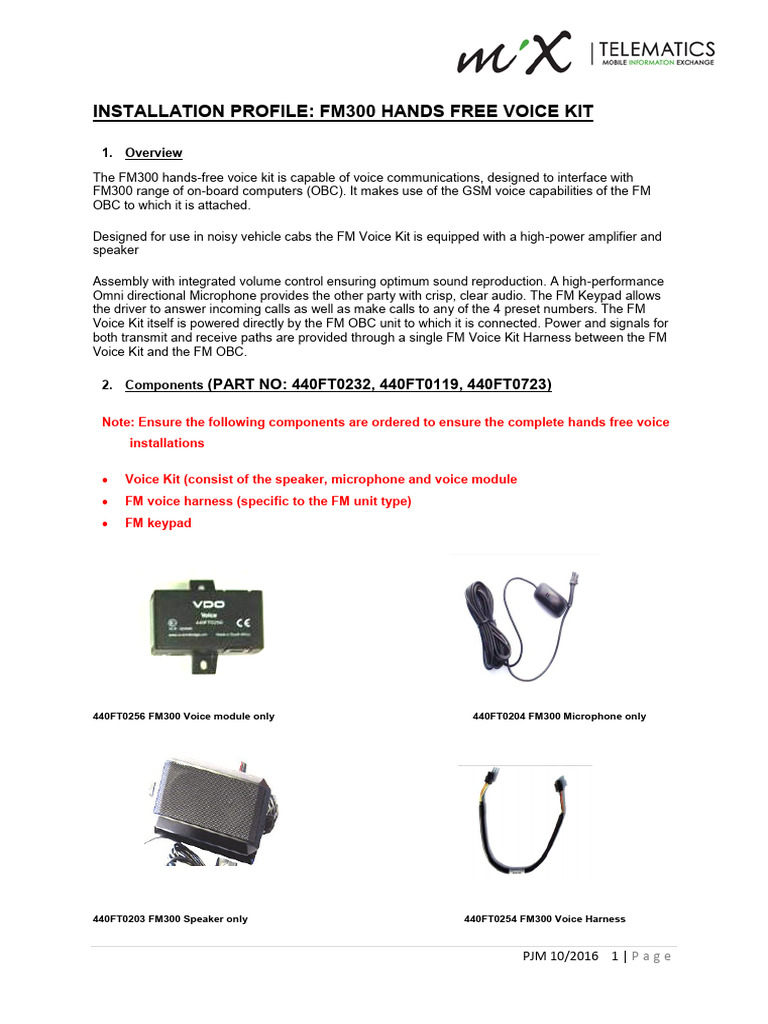 FM Hands Free Voice Kit | PDF | Frequency Modulation | Microphone