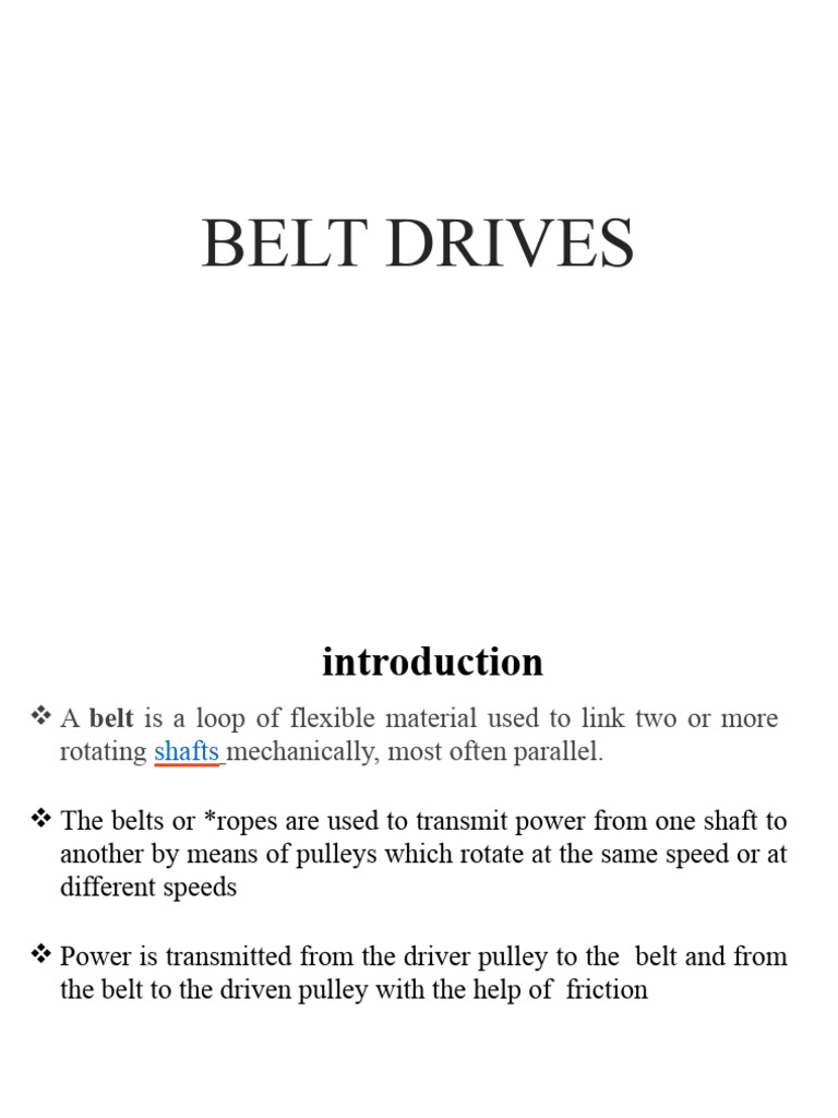 Belt Drive Pdf Belt Mechanical Mechanics