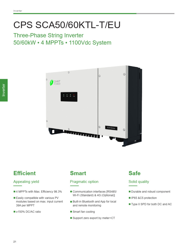 Chint-50kW | PDF | Power Inverter | Alternating Current