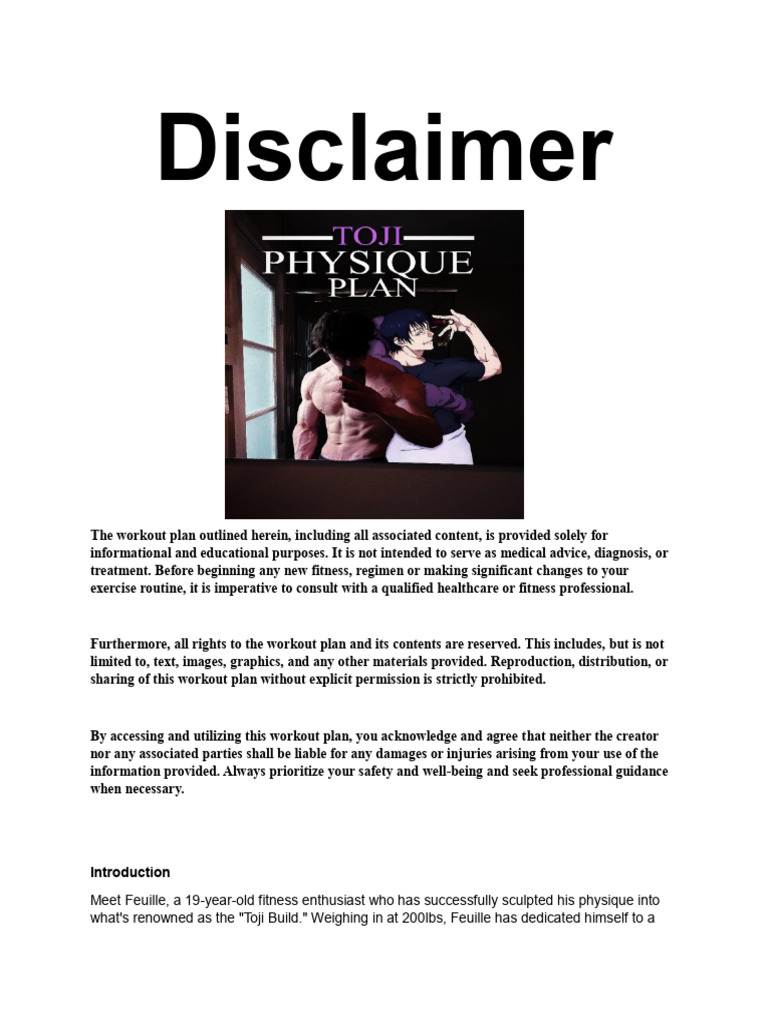 65ff8959c6d04-Toji Workout Plan V2 | PDF | Weight Training | Physical ...