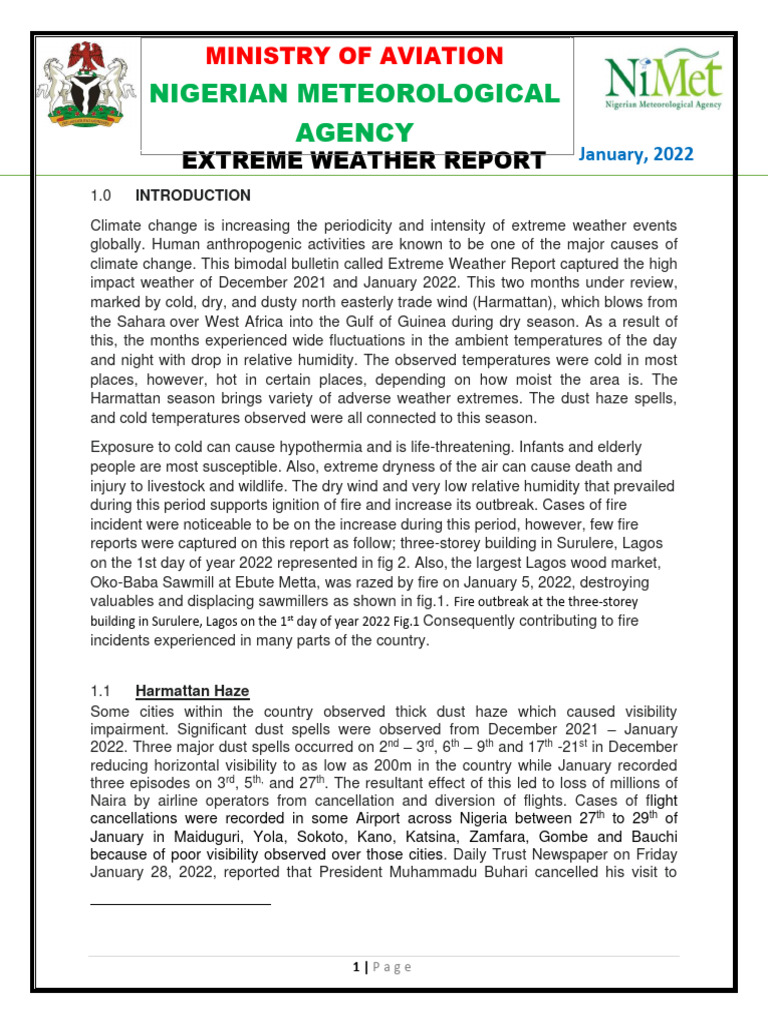 Extreme Weather Report: Dec 2021 - Jan 2022 | PDF | Extreme Weather ...