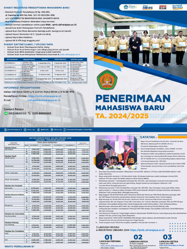Brosur PMB S1 UBJ 2024-25 | PDF