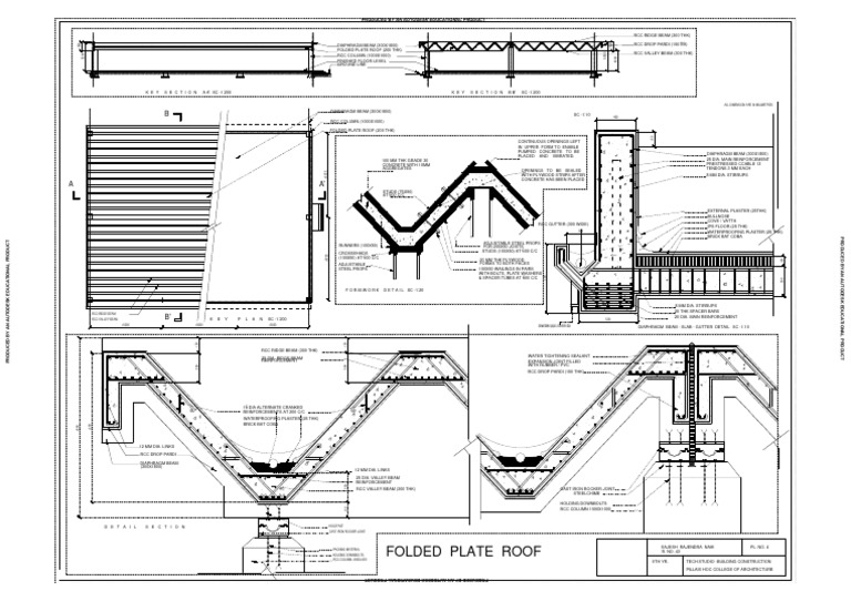 Folded Plate Roof Construction Details | PDF | Architectural Design ...