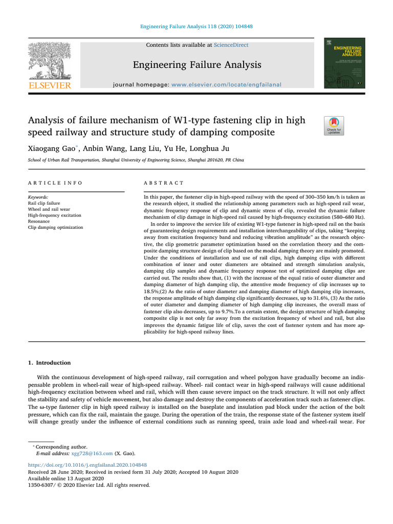 Analysis of Failure Mechanism of W1-Type | PDF | Fatigue (Material ...