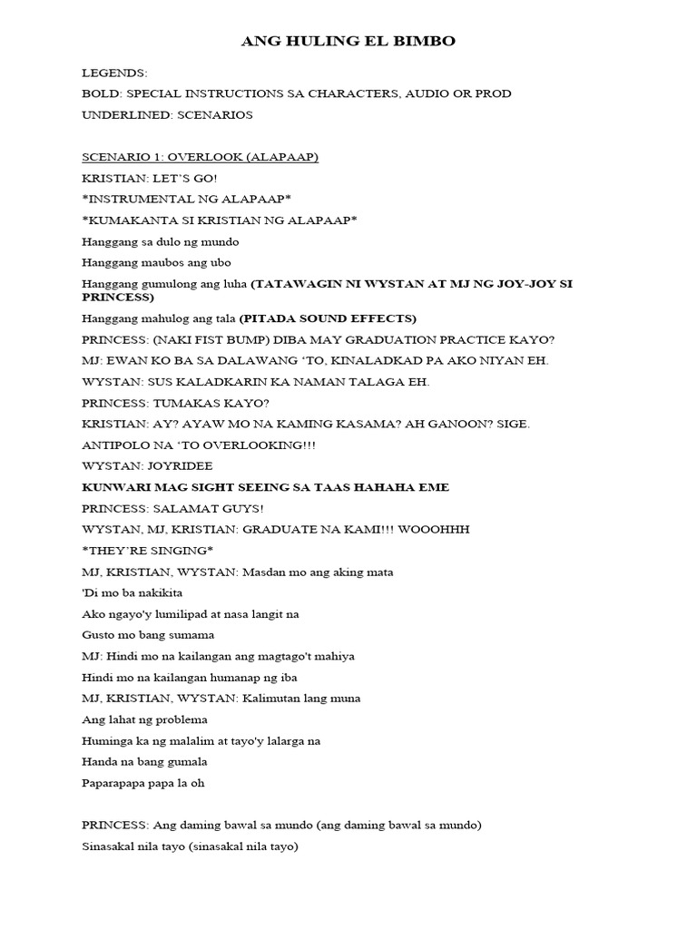 Ang Huling El Bimbo | PDF