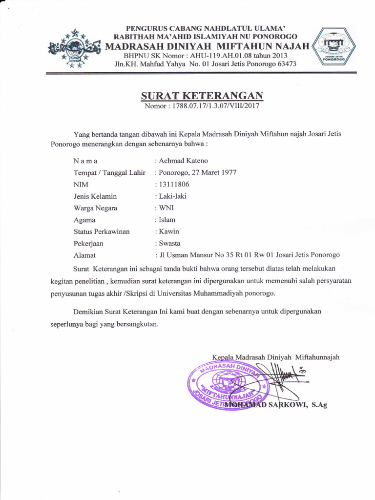 Contoh Lampiran Lampiran | PDF