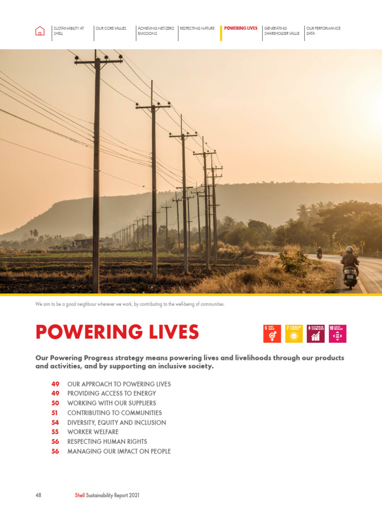 Powering Lives Shell sr21 | PDF | Sustainability | Entrepreneurship