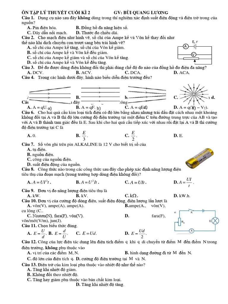 ÔN TẬP LÝ THUYẾT CK2 | PDF
