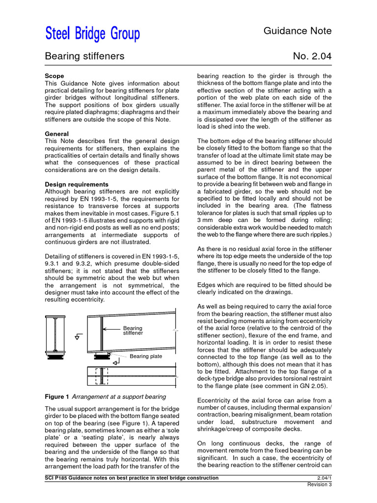 Bearing Stiffeners in Steel Bridges | PDF | Welding | Construction
