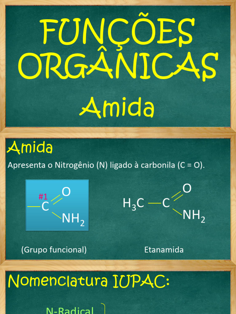 Aula 15-Funções Organicas-Amida | PDF | Amida | Amina