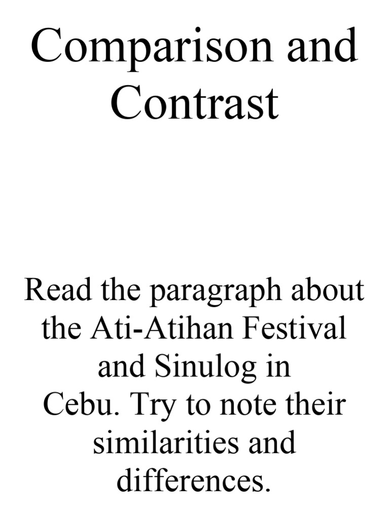 Comparison and Contrast q3 w7 | PDF | Cebu