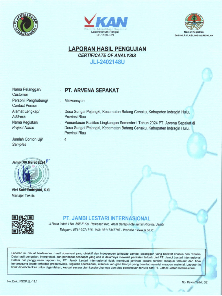 Jli-2402148u Pt. Arvena | PDF