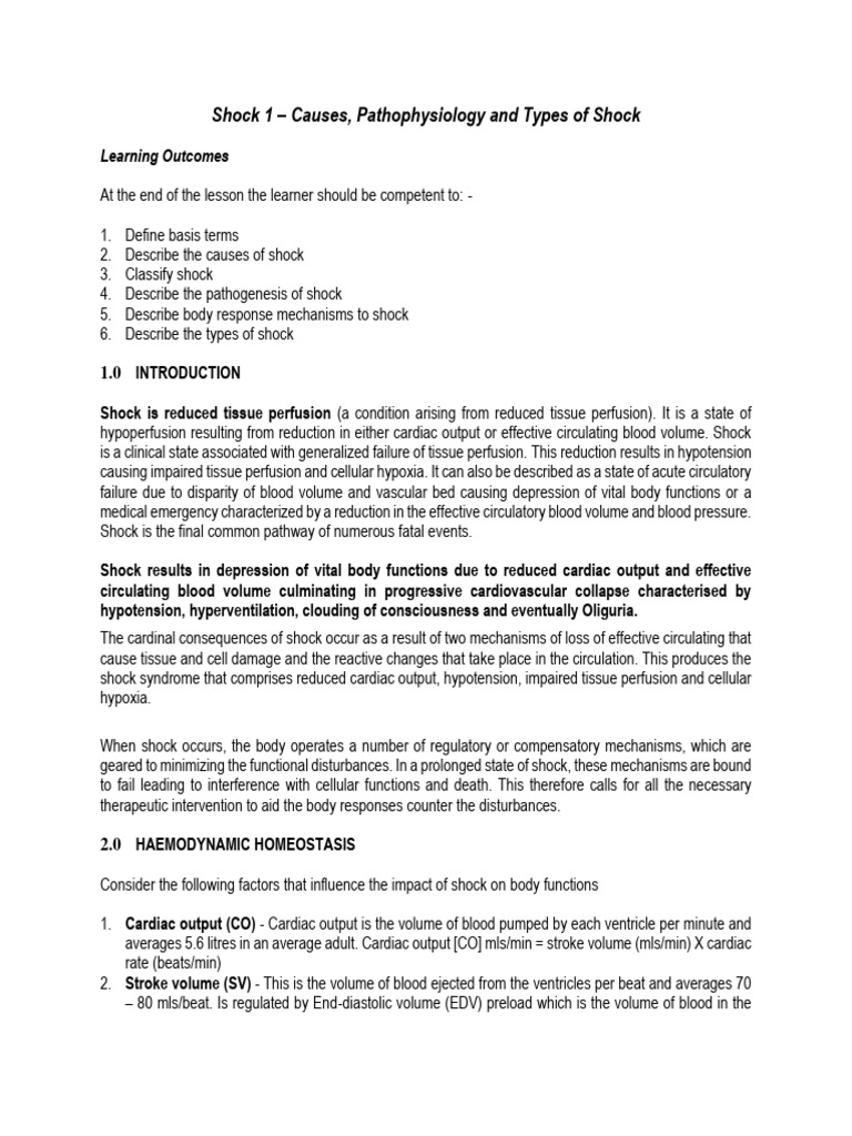 Shock Explained | PDF | Shock (Circulatory) | Angiotensin