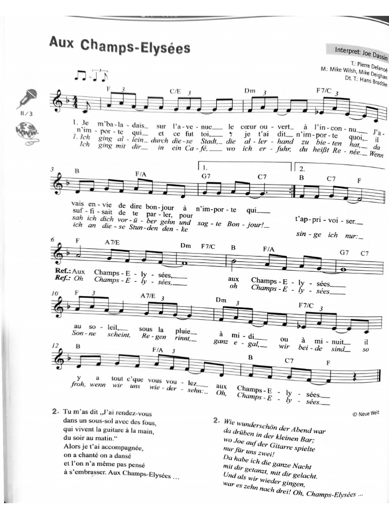 AUX Champs - Elysees | PDF