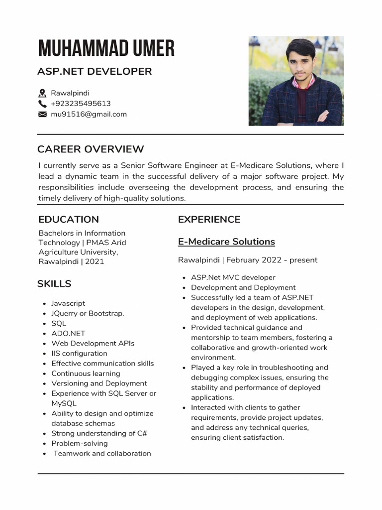 Resume, Umer-1 | PDF