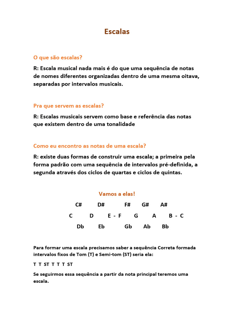 Aula 5 - Escalas - 033134 | PDF | Métodos e Materiais de Ensino