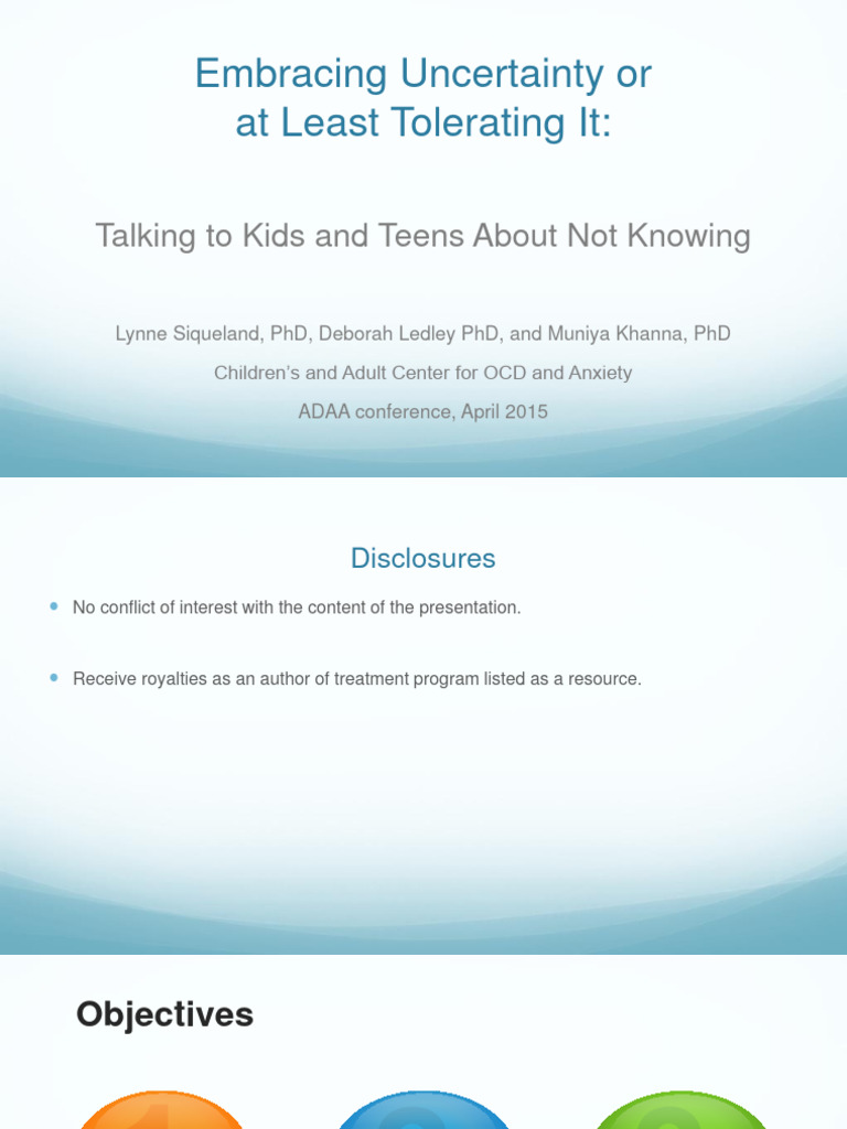 Coping Uncertainty Things | PDF | Anxiety | Anxiety Disorder