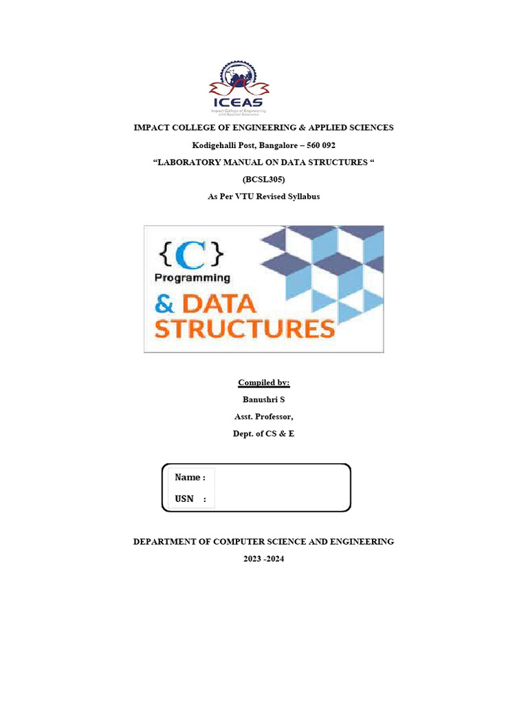 Data Structure Lab Manual | PDF | Queue (Abstract Data Type) | Software ... Data Structure Lab Manual | PDF | Queue (Abstract Data Type) | Software ...