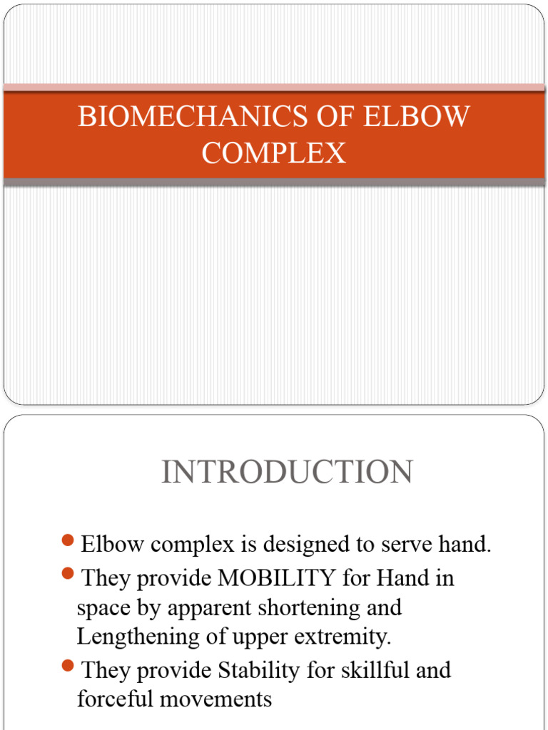 Biomechanics of Elbow Complex | PDF | Elbow | Anatomical Terms Of Motion