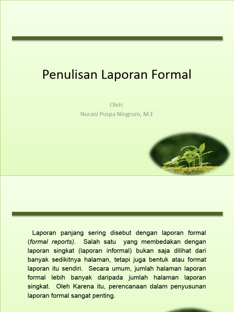 Materi 11-Laporan Formal Dalam Organisasi | PDF