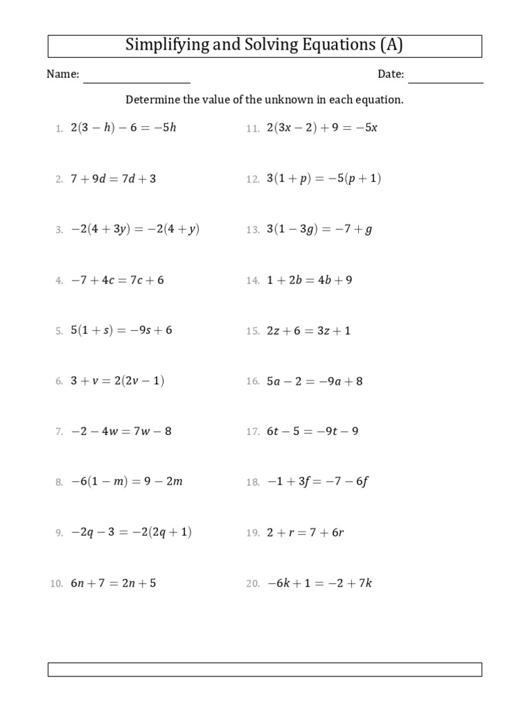 Solving Equation | PDF | Equations | Multiplication Solving Equation | PDF | Equations | Multiplication