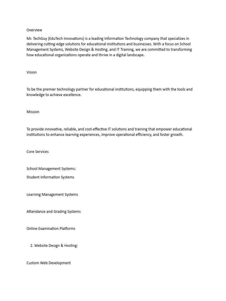 MR Tech Guy | PDF | Computing | Business