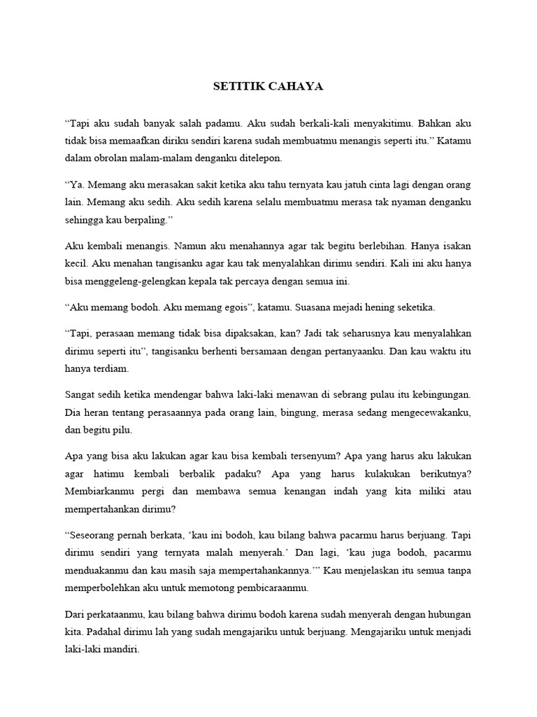 CERPEN 3 Lembar | PDF