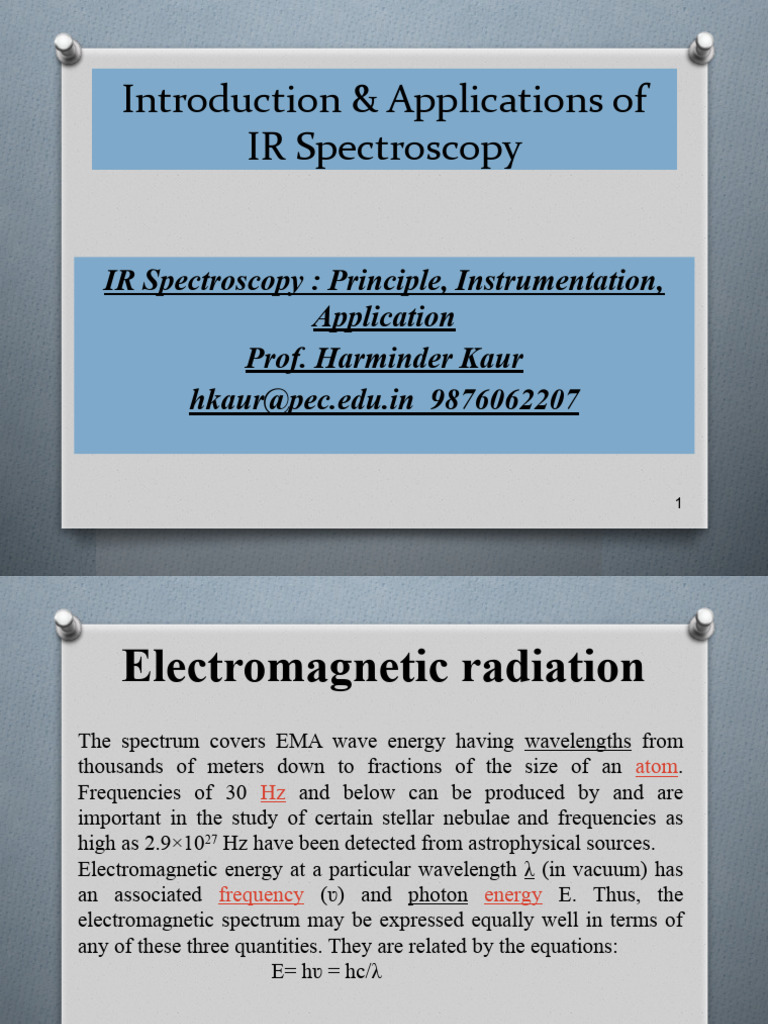 1.IR Spectroscopy EDITED | PDF | Infrared Spectroscopy | Absorption Spectroscopy