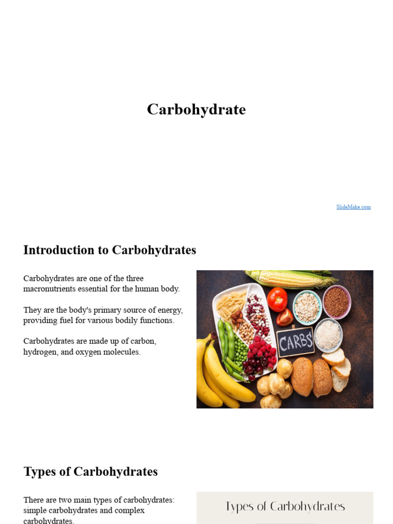 Carbohydrate | PDF