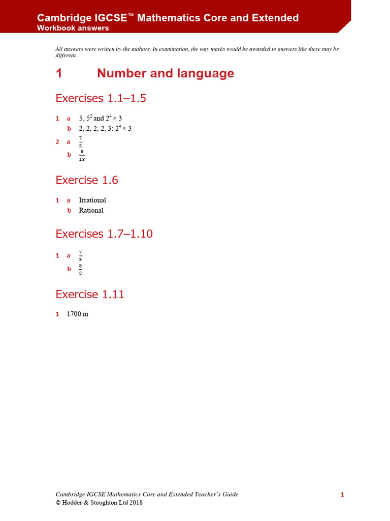 Chapter 1 Answers | PDF | Teaching Methods & Materials