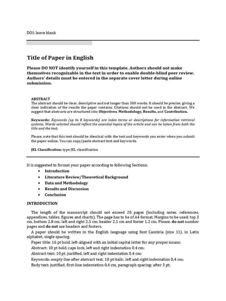 Academic Paper Formatting Guide | PDF | Paragraph | Letter Case
