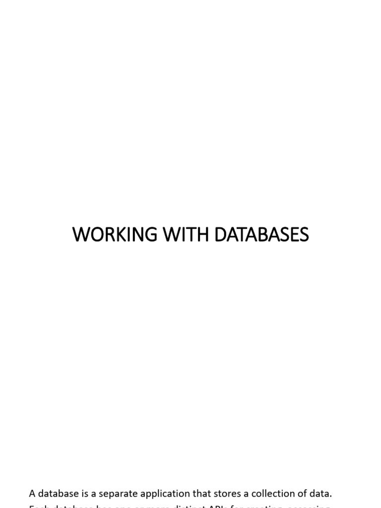 Databases Pdf Relational Database Databases