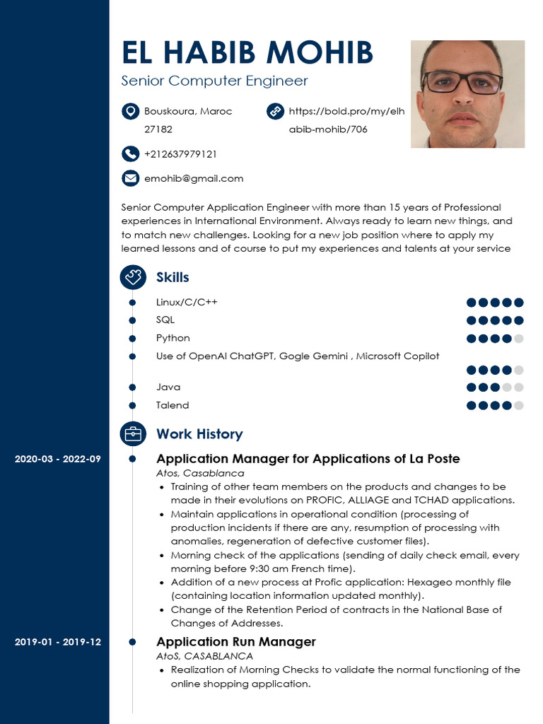 EL HABIB - MOHIB - Resume | PDF | Application Software | Software