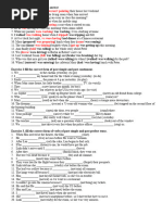 English Verb Exercises Worksheet | PDF