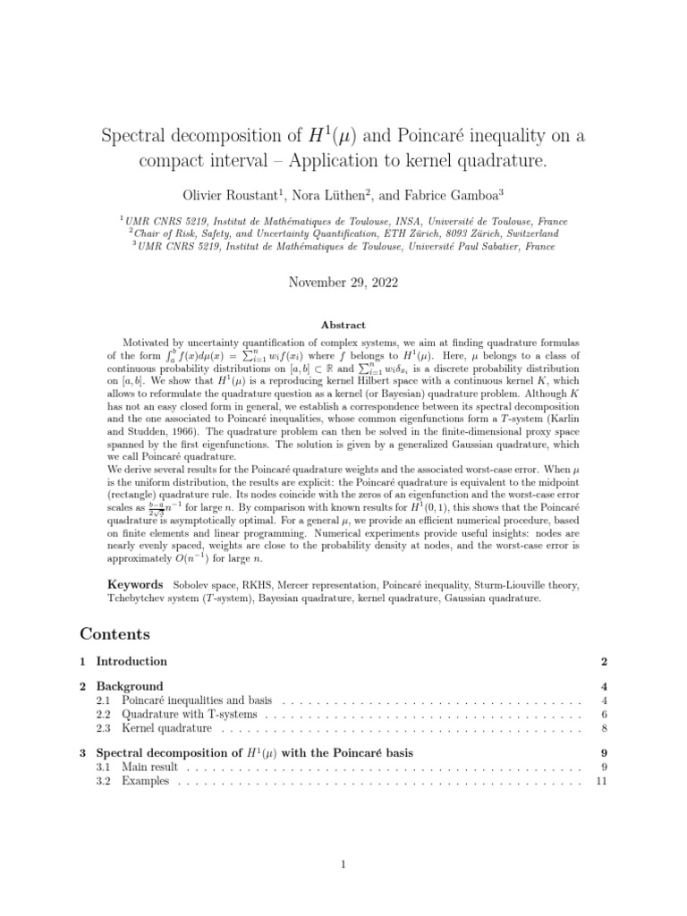 Spectral decomposition of H1 | PDF | Mathematics | Calculus Spectral decomposition of H1 | PDF | Mathematics | Calculus