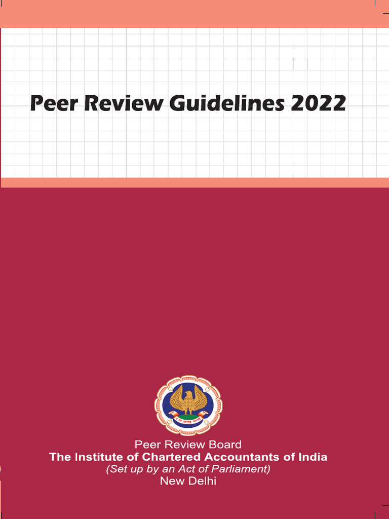 Peer Review Guidelines 2022 | PDF | Audit | Accounting