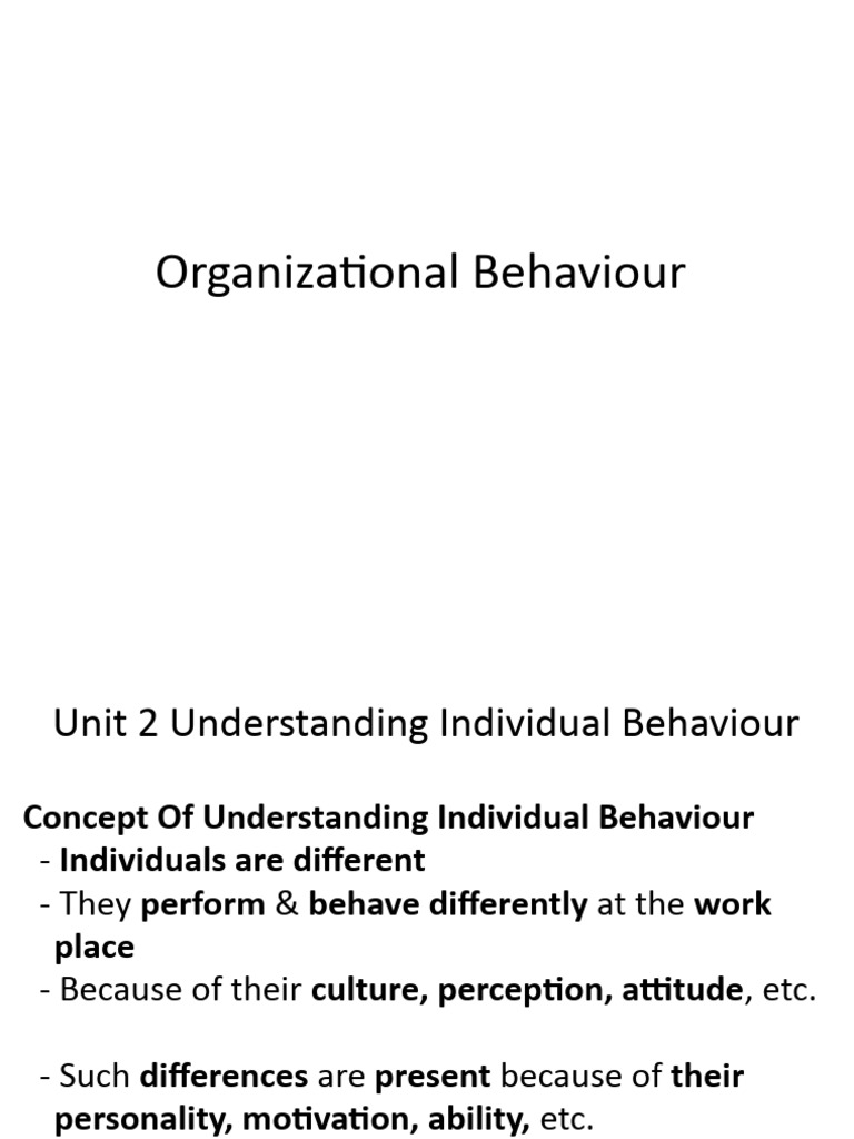 Organizational Behaviour 2 | PDF | Attitude (Psychology) | Behavior