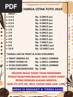 Harga Print dan Fotocopy 2025 | PDF