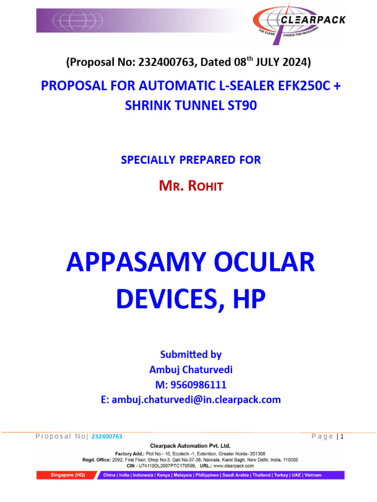 APPASAMY OCULAR DEVICES HIMACHAL PRADESH - Offer - EFK250C+ST90 | PDF ...