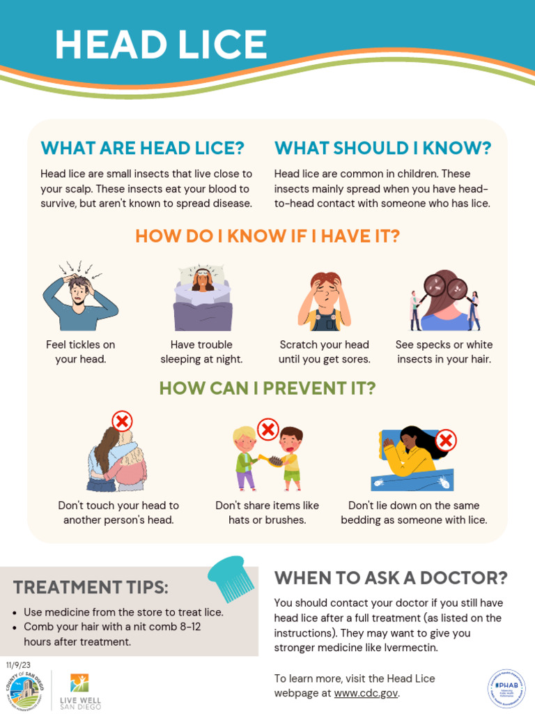 Head Lice - Infographic | PDF | Self-Improvement | Wellness