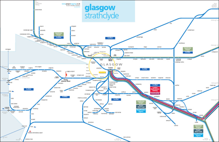 Glasgow Transport Railway Map | PDF | Glasgow | Rail Transport