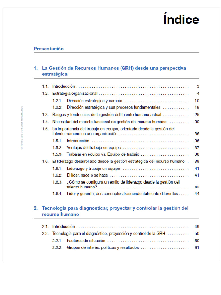 Doc1 - La Gestión Del Recurso Humano | PDF